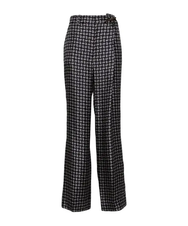 Prada Pattern-printed Wide-leg Trousers - Blue