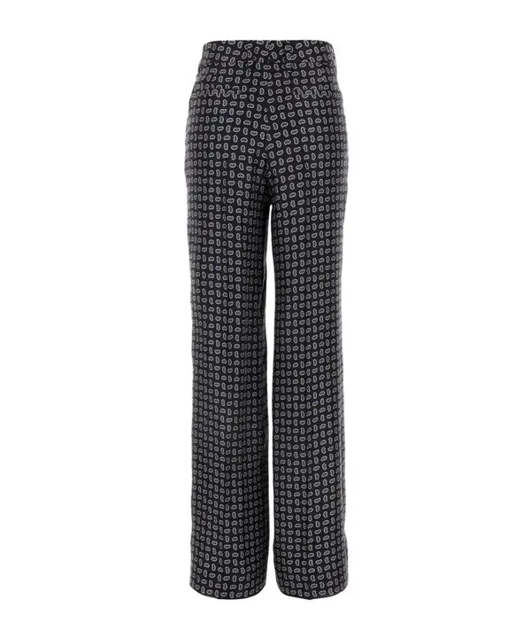 Prada Pattern-printed Wide-leg Trousers - Blue