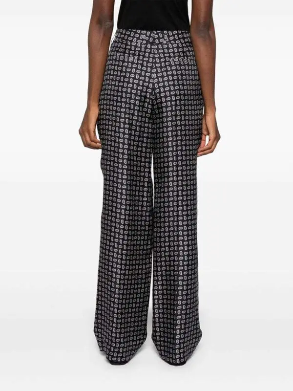 Prada Pattern-printed Wide-leg Trousers - Blue