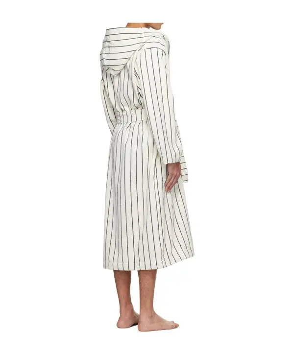 TEKLA Terry Hooded Lace-up Bathrobe - White