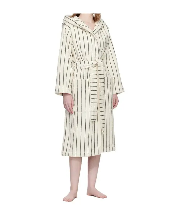 TEKLA Terry Hooded Lace-up Bathrobe - White