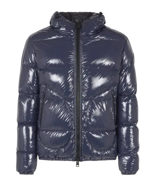 Herno Zip-up Hooded Padded Coat - Black