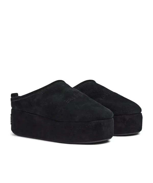 Balenciaga Alaska Soft Platform Mules - Black