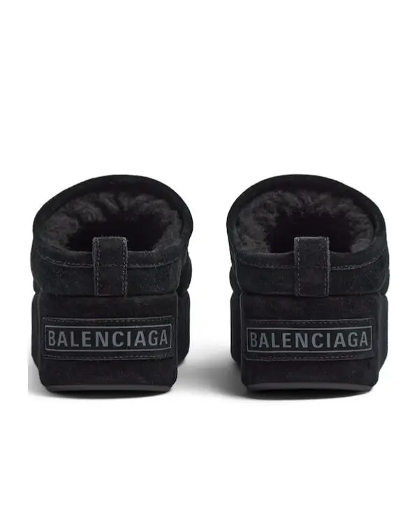 Balenciaga Alaska Soft Platform Mules - Black