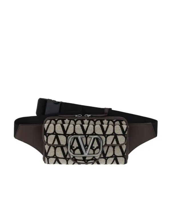 Valentino Garavani Toile Iconographe Belt Bag - Black