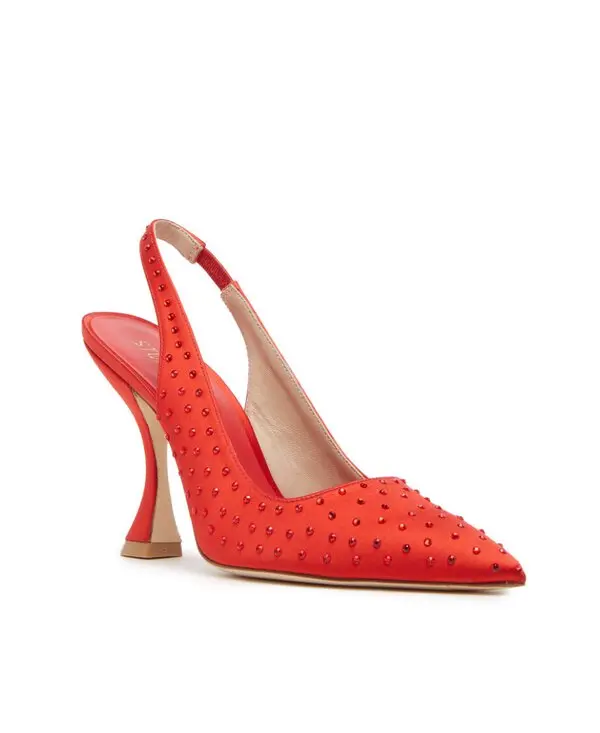 STUART WEITZMAN Embellished Slingback Pumps - Red