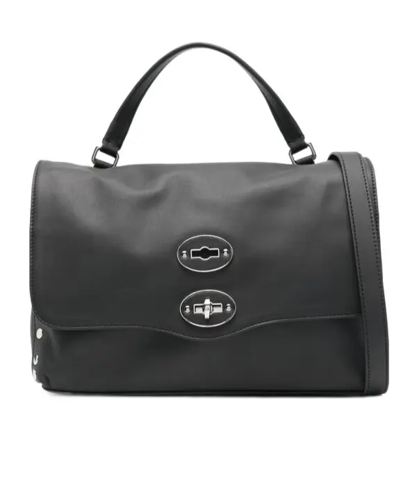 ZANELLATO Small Studded Shoulder Bag - Black