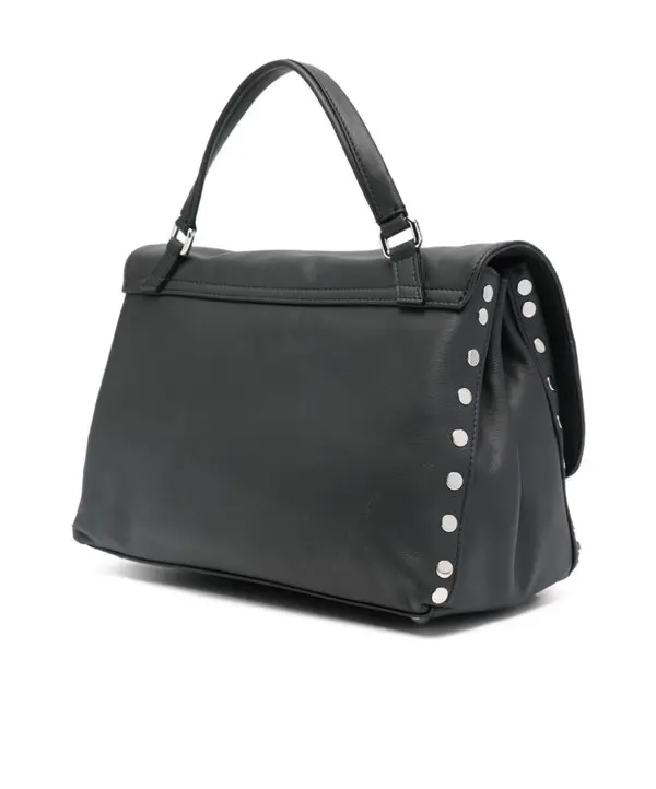 ZANELLATO Small Studded Shoulder Bag - Black