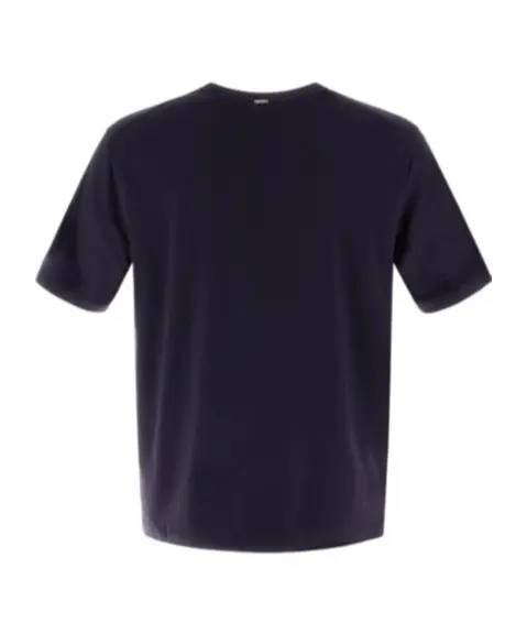 Herno Short-sleeved Crewneck Knitted T-shirt - Black