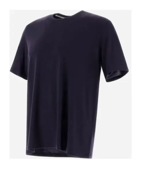 Herno Short-sleeved Crewneck Knitted T-shirt - Black