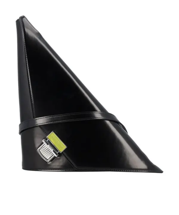 MSGM Triangle-shape Clutch Bag - Black
