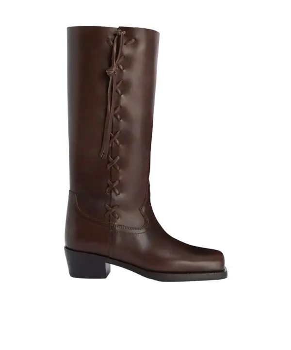 Paris Texas Square Toe Lace-up Boots