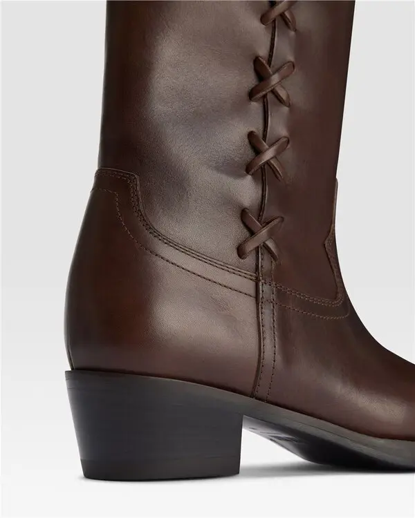 Paris Texas Square Toe Lace-up Boots