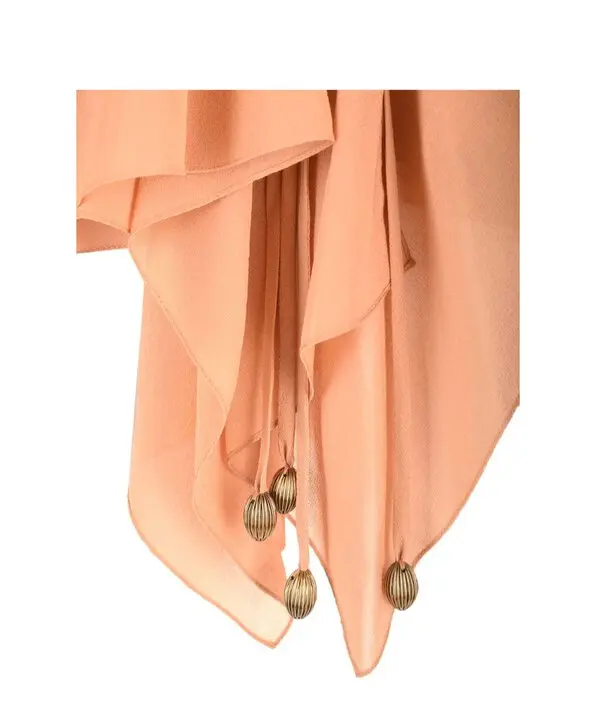 Chloé Ruffled Sleeveless Silk Blouse - Pink