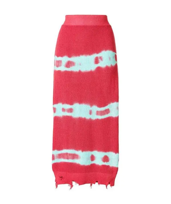 MSGM Logo Knitted Maxi Skirt