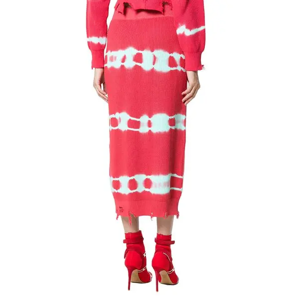 MSGM Logo Knitted Maxi Skirt