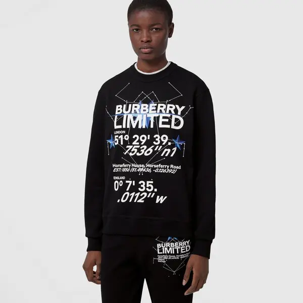 Burberry Printed Logo Long Sleeve Sweatshirt