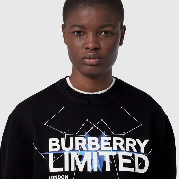 Burberry Printed Logo Long Sleeve Sweatshirt