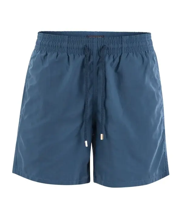 Vilebrequin Elasticated Waist Swimming Trunks With Flap Back Pockets - Blue