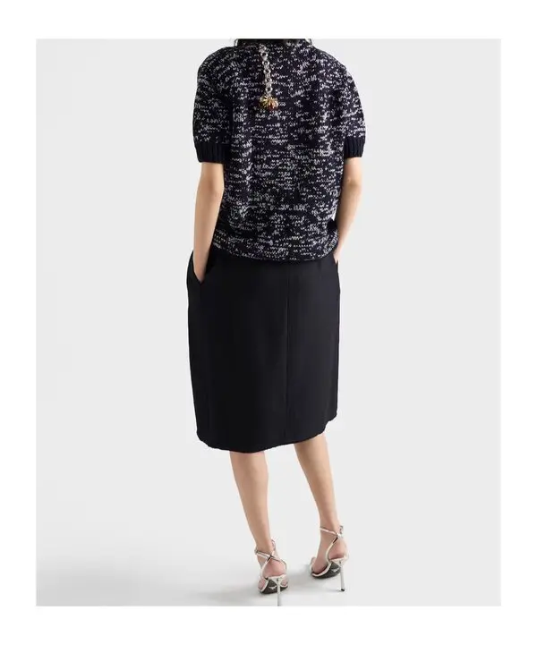 Prada Short-sleeved Jumper With Pendant Detail