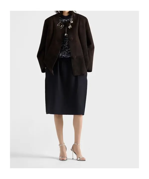 Prada Short-sleeved Jumper With Pendant Detail