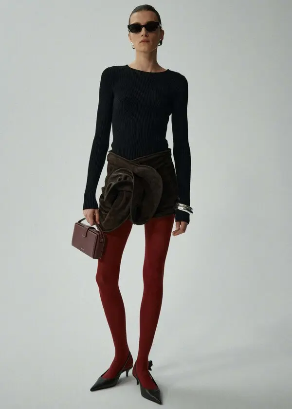 Magda Butrym Sculpted Rib Knitted Top