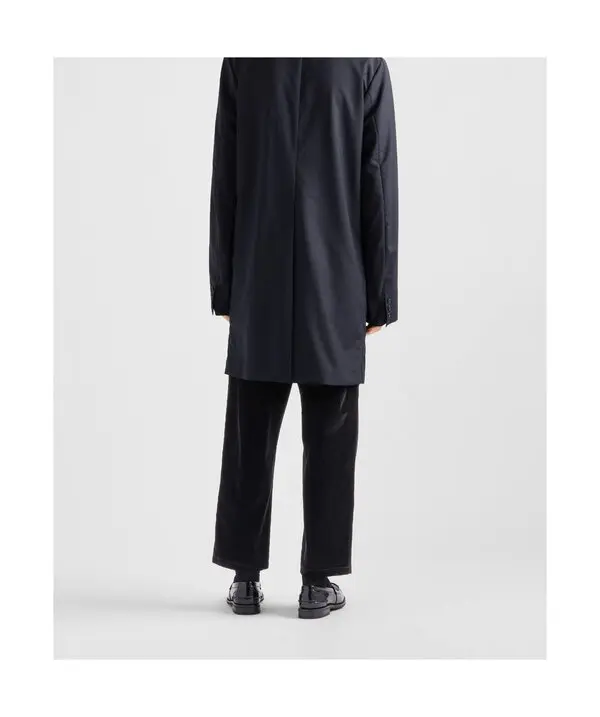Prada Logo Plaque Straight Leg Trousers - Black