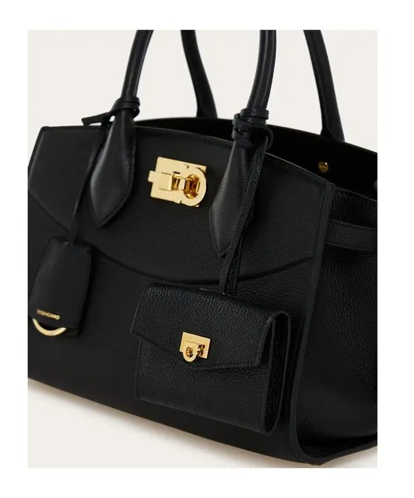 FERRAGAMO Card Holder Charm - Black
