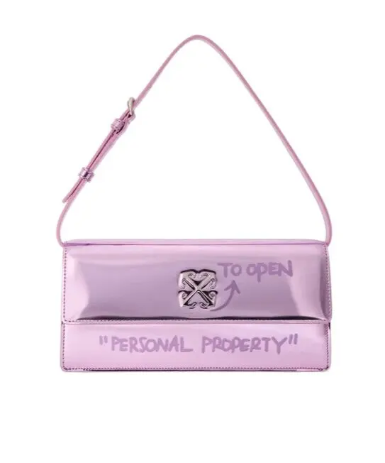 Off-White Jitney 1.0 Logo Detailed Shoulder Bag - Purple-red