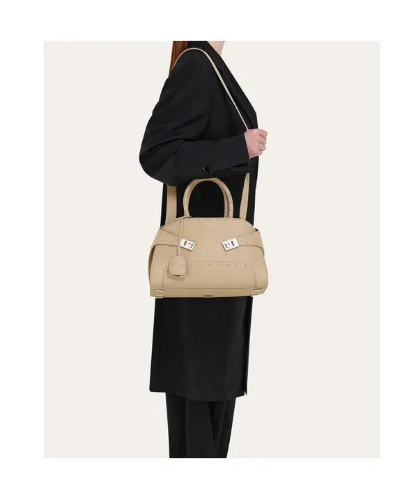 FERRAGAMO Hug Handbag With Studs