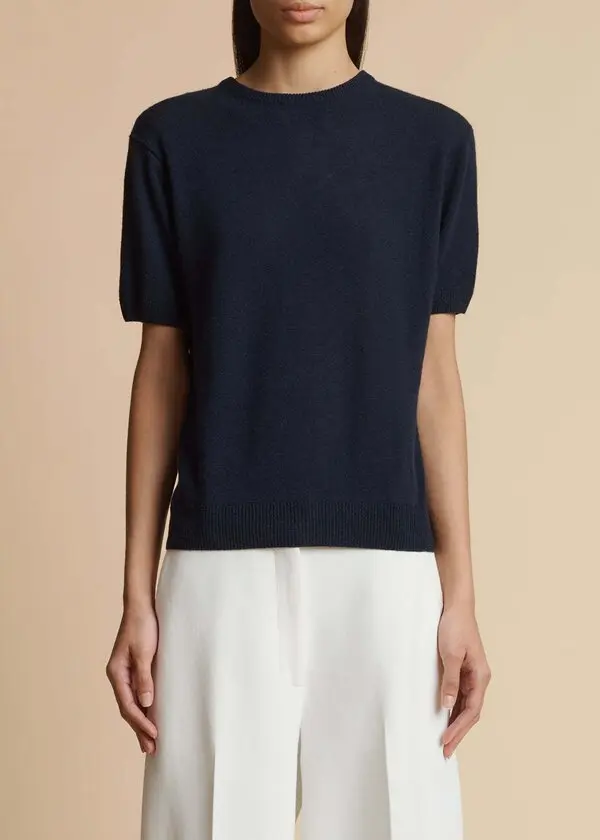 Khaite The Pierre Short-sleeved Jumper - Black