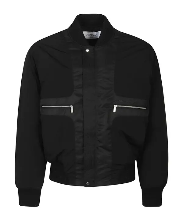Off-White Zip-detailed Bomber Jacket - Black