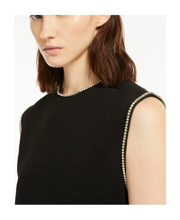 Sportmax Embellished Round Neck Sleeveless Dress