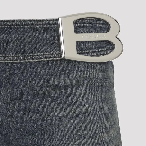 Balenciaga Logo Plaque Flared Jeans