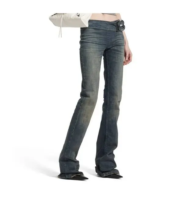Balenciaga Logo Plaque Flared Jeans