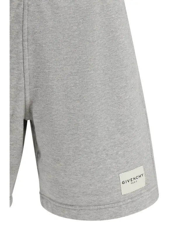 Givenchy Paris Logo Patch Elastic Waist Shorts - No