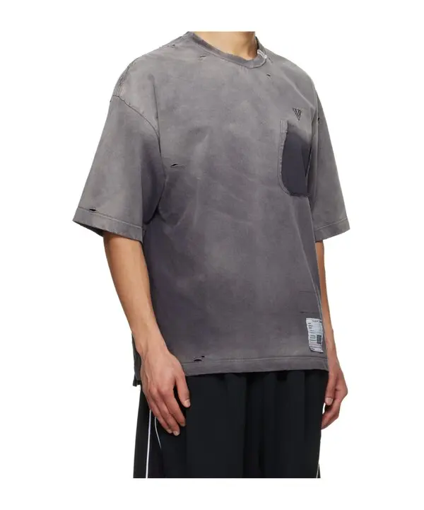 Mihara Yasuhiro V-neck Distressed T-shirt