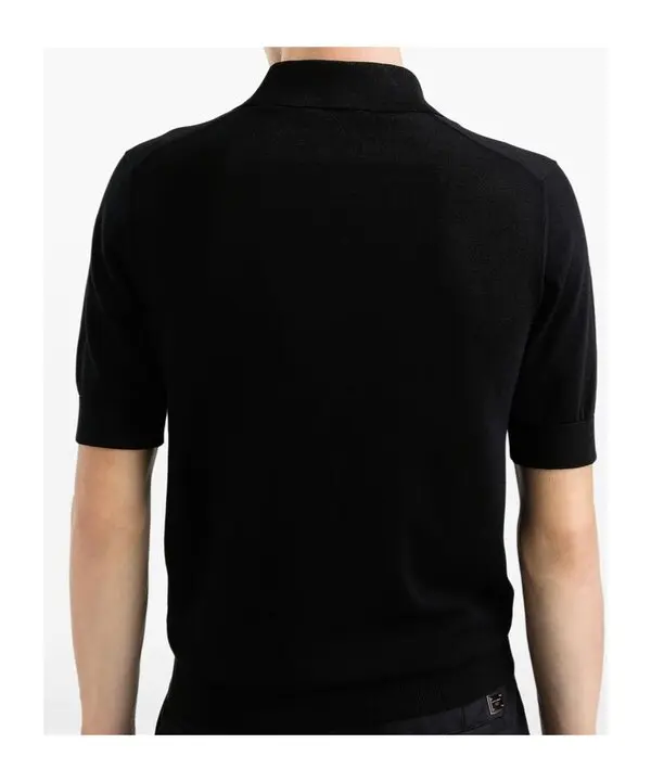 Dolce & Gabbana Dolce Gabbana Logo Tag Polo Shirt - Black
