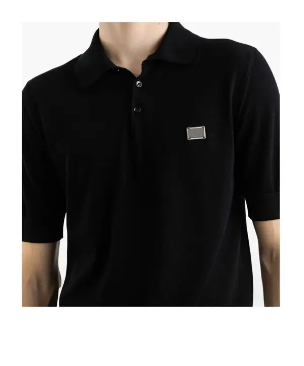 Dolce & Gabbana Dolce Gabbana Logo Tag Polo Shirt - Black