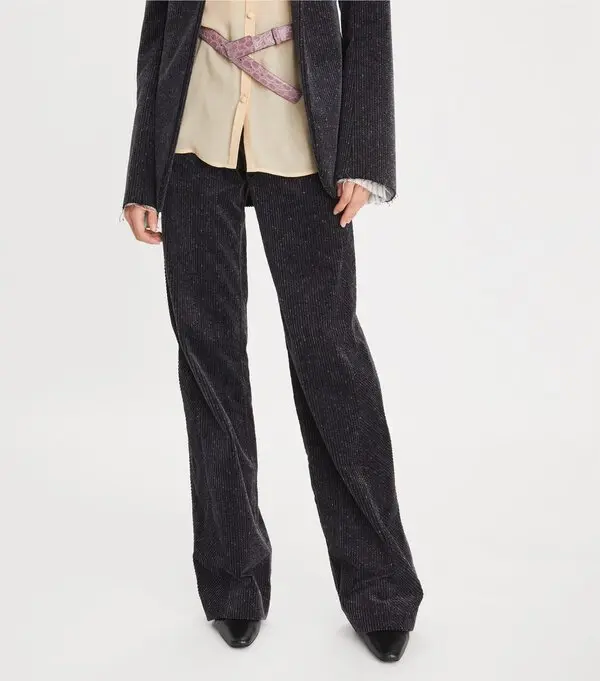 Tory Burch High-waist Corduroy Wide-leg Trousers