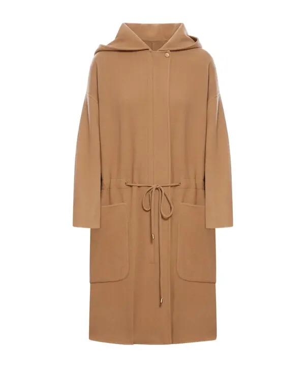 Max Mara Miele Drawstring Hooded Coat