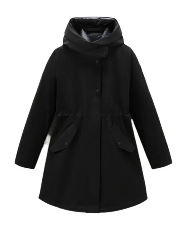 Woolrich Zip-up Reversible Coat With Removable Inner Jacket