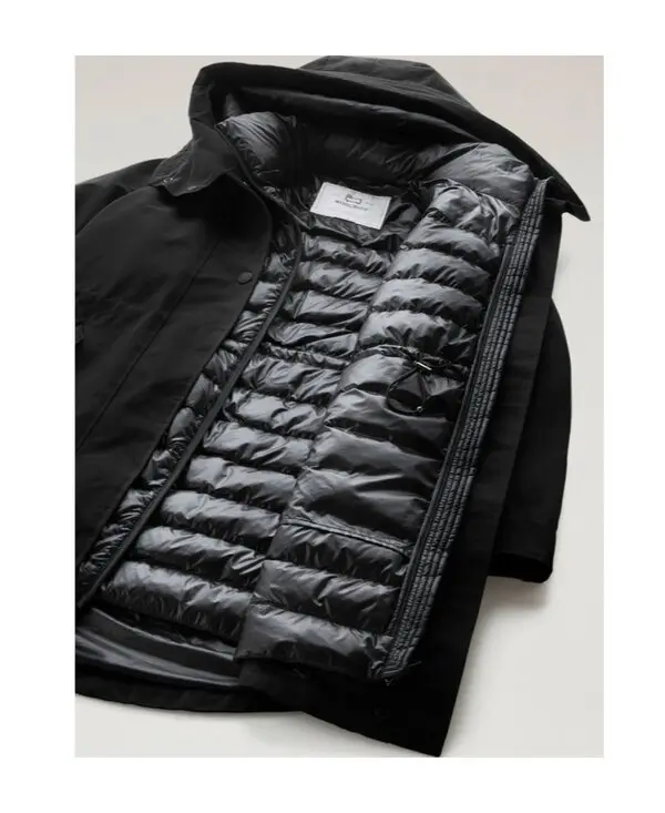 Woolrich Zip-up Reversible Coat With Removable Inner Jacket