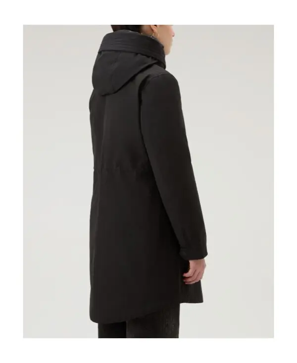 Woolrich Zip-up Reversible Coat With Removable Inner Jacket