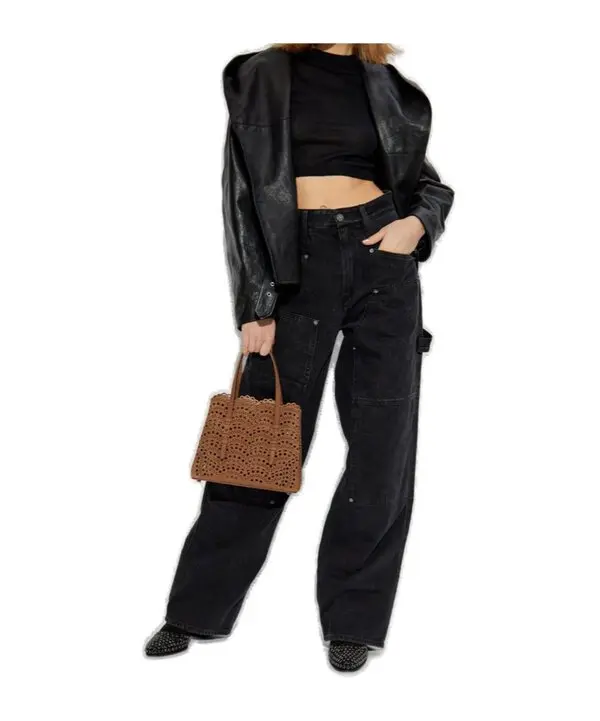 Alaïa Cropped Ribbed Knit Top