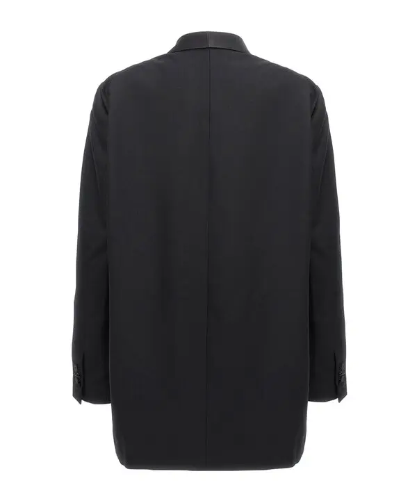 Dries Van Noten Double-breasted Tuxedo Blazer - Black