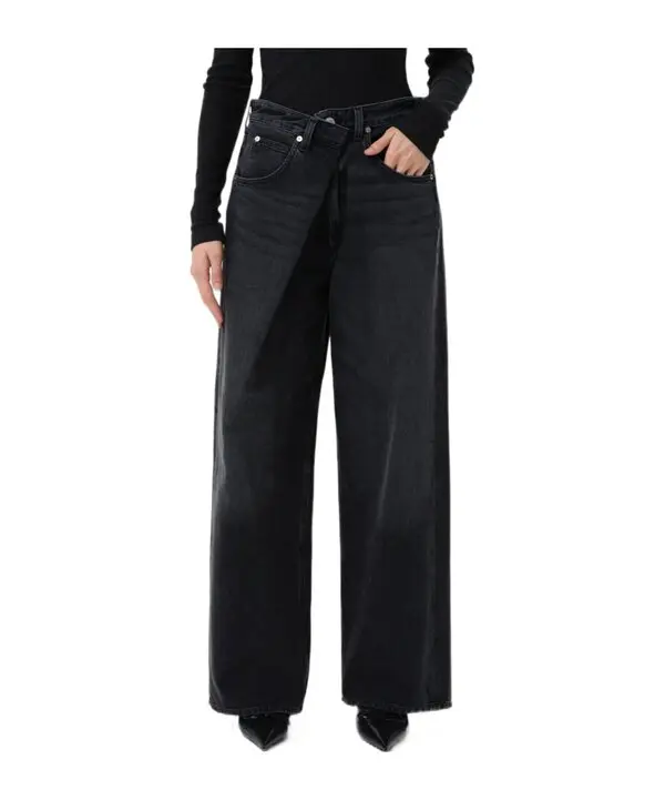 AGOLDE Vana Wide-leg Jeans In Wash - Black