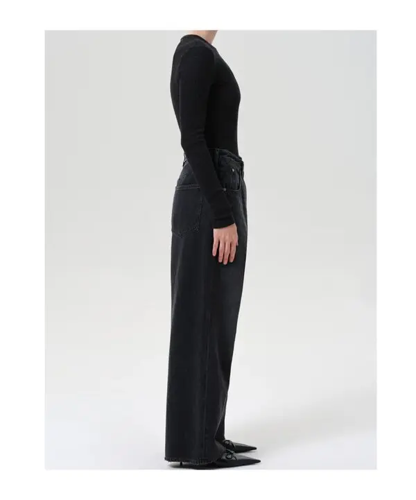 AGOLDE Vana Wide-leg Jeans In Wash - Black