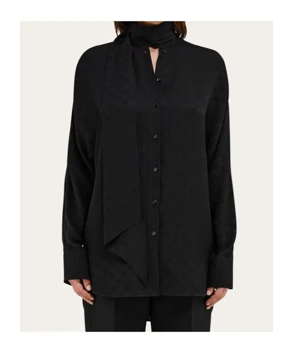 FERRAGAMO Embellished Blouse With Asymmetrical Hem