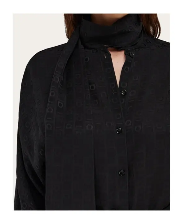 FERRAGAMO Embellished Blouse With Asymmetrical Hem